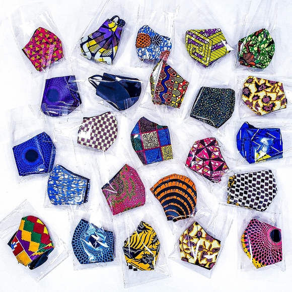 Utopia Africa Designs | Accessories | Set Of 3 African Print Face Masks ...